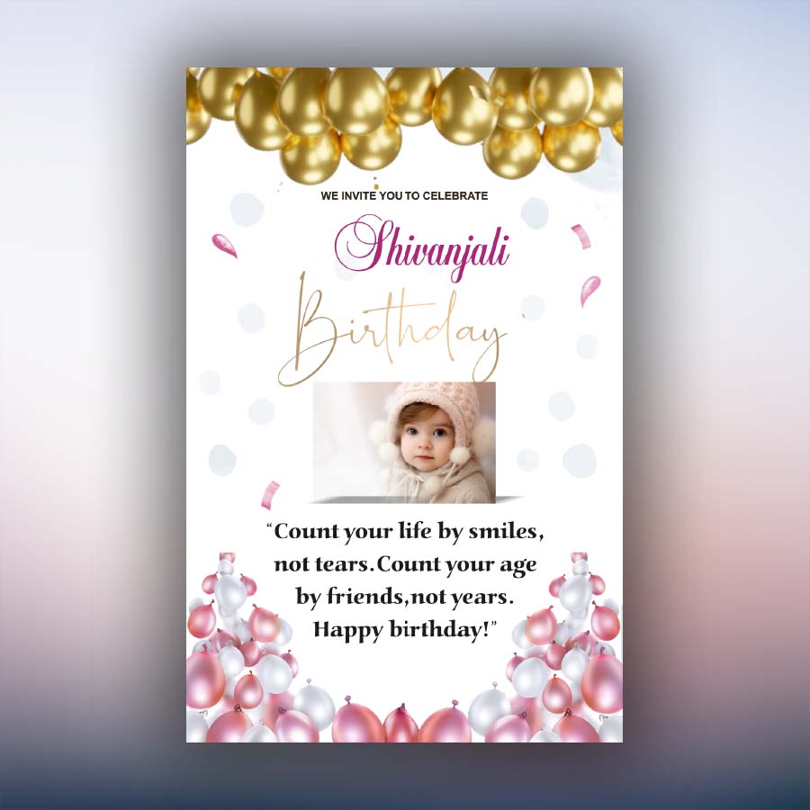 Birthday Party Invitation Card BIR2024012 – Tejasvi Graphics