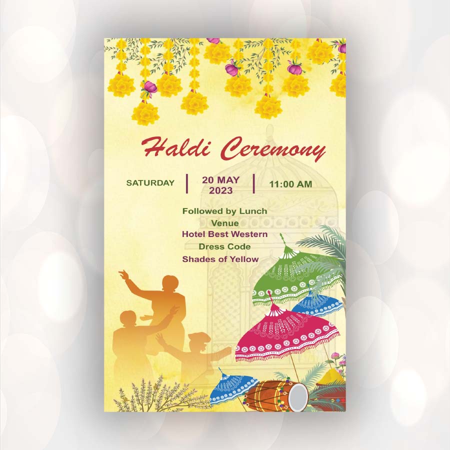 Haldi Ceremony Invitation Card - Infoupdate.org